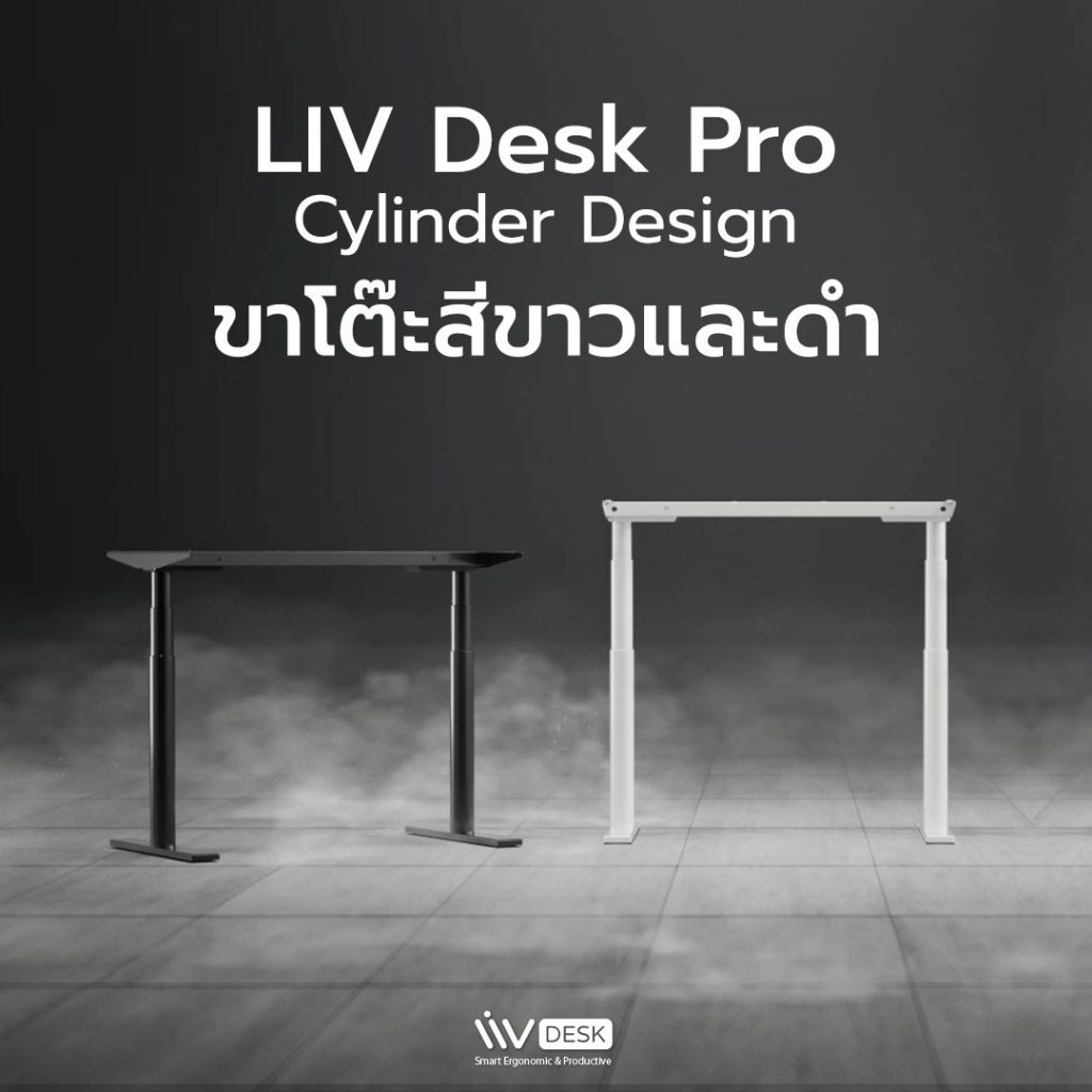 Liv Standing Desk Pro (Dual Motor) Ergonomic : Cylinder Design - Liv ...