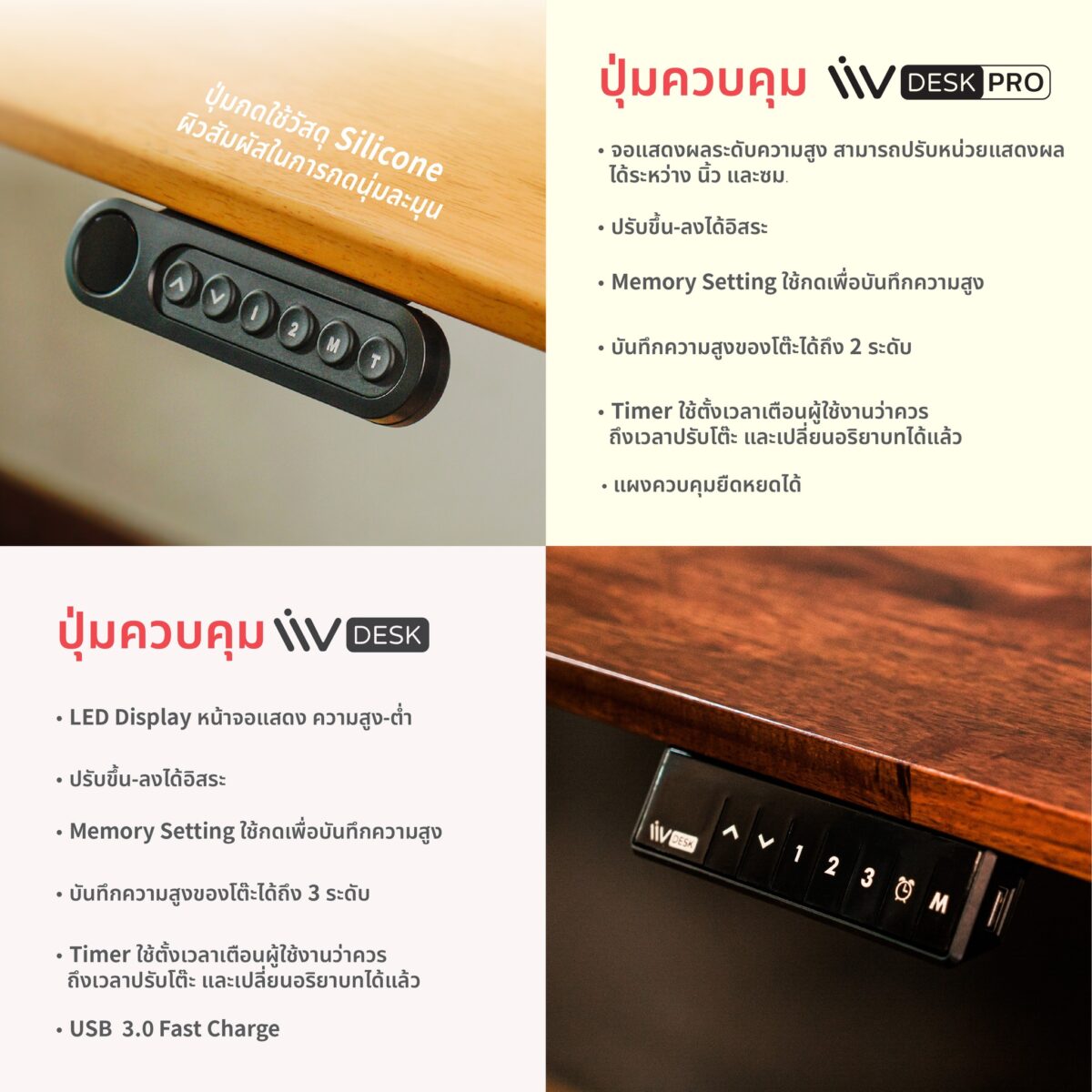 เปรียบเทียบโต๊ะปรับระดับไฟฟ้า Liv รุ่น Pro Vs รุ่นธรรมดา ต่างกันยังไง? - Liv Desk | Smart ...